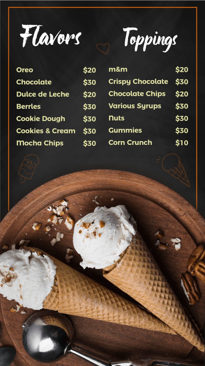 Choose Your Ice-Cream Menu Boards and Start Customizing it!